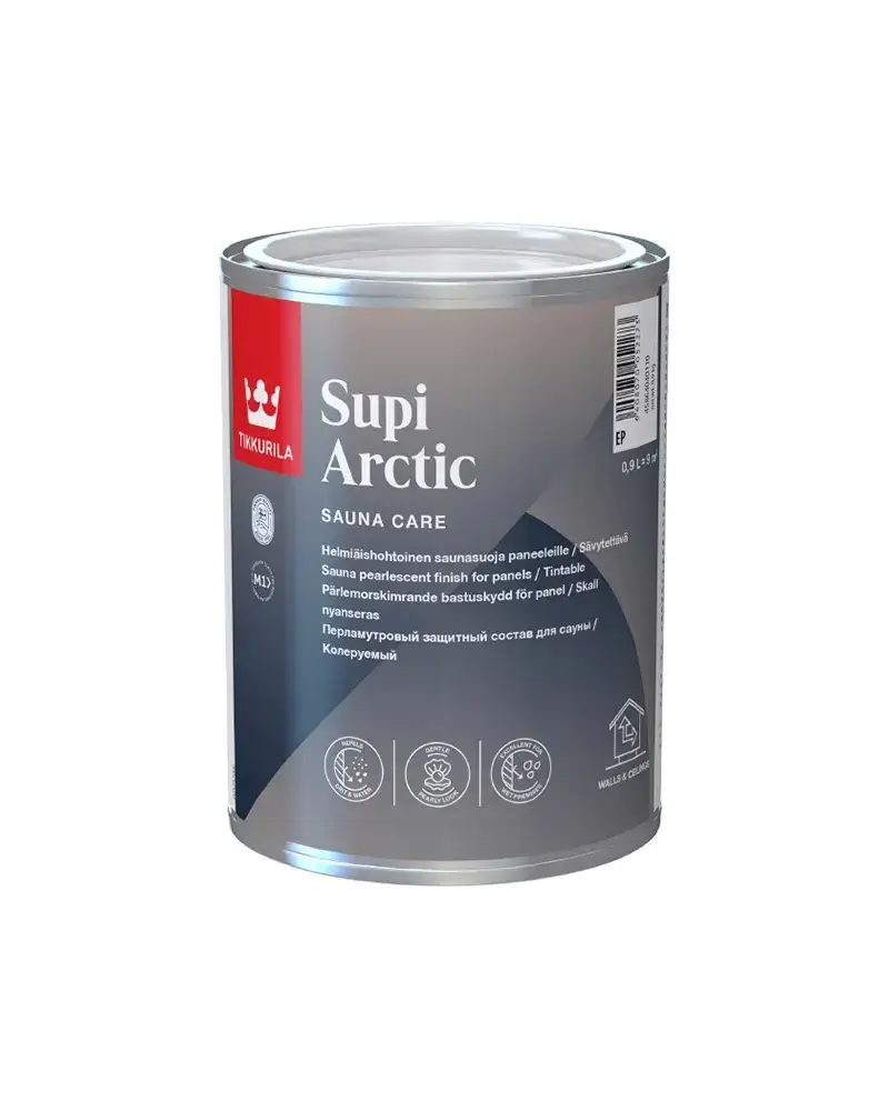 Tikkurila Supi Arctic coating for wooden sauna walls, ceilings | 17,56